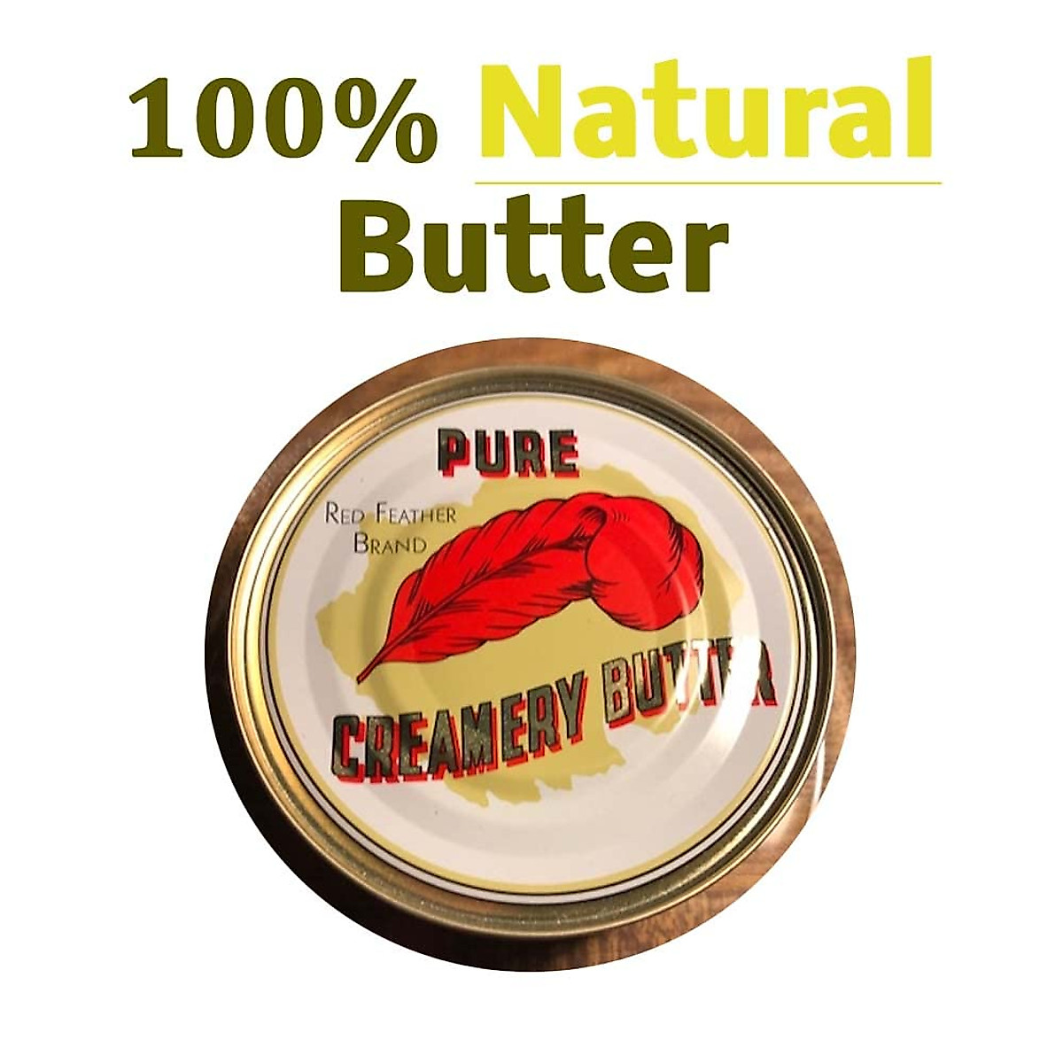 Red Feather Creamery Canned Butter A real butter from new Zealand-100% pure no artificial colors or flavors-Great for Hurricane Preparedness Emergency Survival Earthquake Kit-(24 Cans/Full Case)