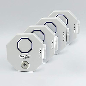 OdorStop OS300-4 Mini Ozone Generator Air Purifier Ionizer for Deodorizing and Purifying Small Areas, Pack of 4