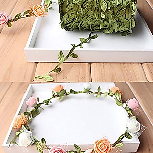 LNIMI Artificial Vines 40 M Fake Hanging Plants Silk Ivy Artificial Leaf Garlands Simulation Foliage Rattan Green Leaves Decorative Home Wall Garden Wedding Party Wreaths Decor