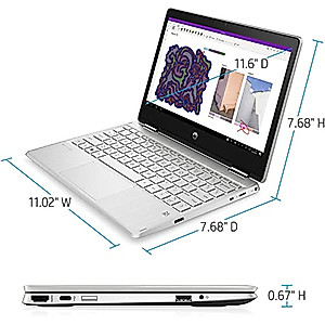 2022 HP X360 2-in-1 Convertible Laptop, 11.6" HD IPS Touchscreen Display, Intel Pentium Silver Quadcore N5030, 4GB DDR4, 128GB SSD + YSC Accessory, Webcam, USB-C, Windows 11 S