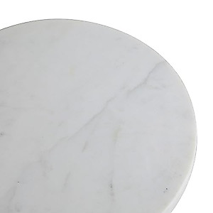 Creative Co-Op Minimalist Round Marble Charcuterie or Cutting Board, White Small