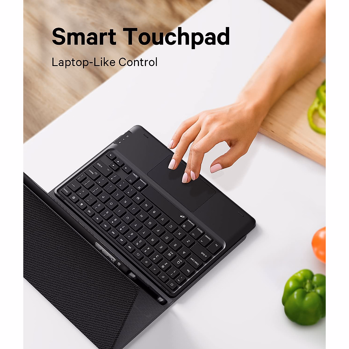 GreenLaw Keyboard case for iPad 9.7 inch, iPad 6th Gen (2018), iPad 5th Gen (2017), iPad Air 2 (2014), 7 Color Backlit, Support 2 BT Devices, Touchpad Keyboard iPad Pro 9.7, Black