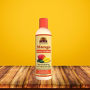 Okay Mango Leave-In Conditioner For All Hair Types & Textures Revitalizing - Anti-Breakage With Aloe, Jojoba & Coconut Oil Sulfate, Silicone & Paraben Free 8 Ounce , 8 Ounce