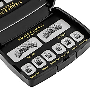 Suzie Bumble Magnetic Eyelashes Natural Look; Reusable Magnetic Lashes Eyelash Extension Kit - Pestañas Postizas Magneticas - Comes with Beautiful Mirror Travel Case