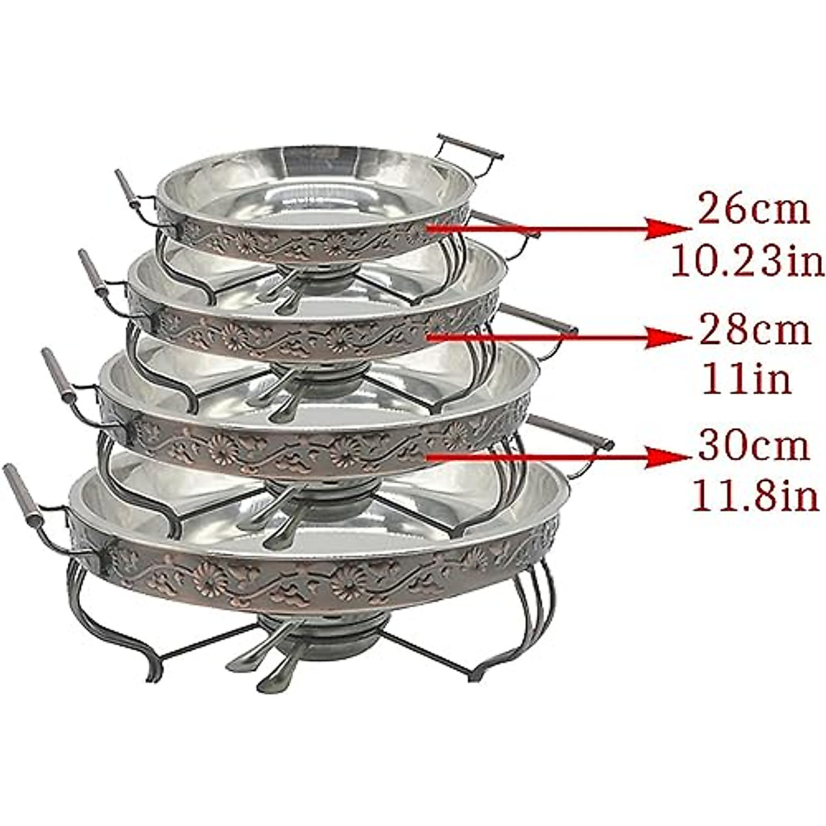 Stainless Steel Chafing Dish Alcohol Oven, Commercial Non Stick Grill Plate Barbecue Fondue Cookware, for Caterings Parties Buffet Server Warming Tray