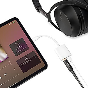 USB C to 3.5mm Audio Adapter, USB C Headphone Adapter and PD 60w Charger USB-C to Headphone Jack Adapter with Hi-Fi DAC Chip Support Lossless Music For Android iPad pro MacBook Pro/Air M1 M2(White)