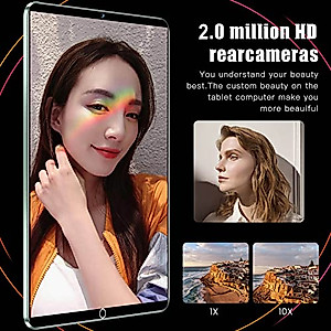 Android 6.0 Tablet, 10.1 Inch Full HD screen Octa-Core Processor 1GB RAM+16GB ROM 4000 mAh Battery Laptop, and Dual Speakers support double card Notebook (Black)