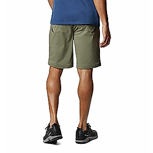 Columbia Men's Tech Trail Short, Stain Resistant, Sun Protection, Stone Green, 36
