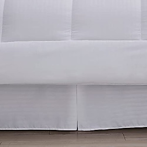 Queen Comforter Set 8 Piece Bed in a Bag with Bed Skirt, Fitted Sheet, Flat Sheet, 2 Pillowcases, 2 Pillow Shams, Queen, Dobby White