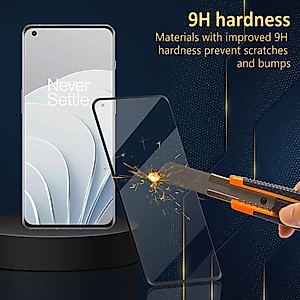 WILLONE [2+2 For OnePlus 10 Pro Screen Protector Tempered Glass 2 Pcs, Camera Lens Protector 2 Pcs, Support Fingerprint Sensor, 9H Hardness, Bubble Free, HD Film for OnePlus 10 Pro 5G
