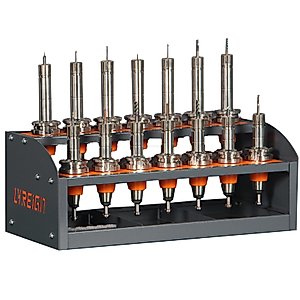 CAT 40 Tool Cart CNC, CNC Tool Holder on Desktop Randomly Placed, CNC Tool Carts Small, CNC Tool Cabinet, Easy and Convenient CNC Tool Storage CNC Tools Cart(CAT40-14CAP)…
