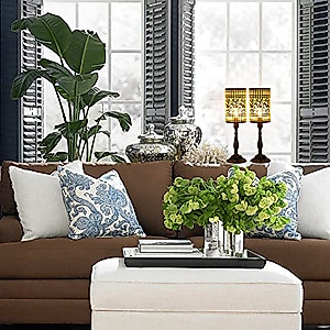 PHYLEKO Table Lamp, Bedside Lamps Battery Operated Lamp with LED Bulb for Home Decor, Small Table Lamp Cordless Lamp with Butterfly Pattern Night Light for Bathroom,Livingroom,Windowsill,Shelf