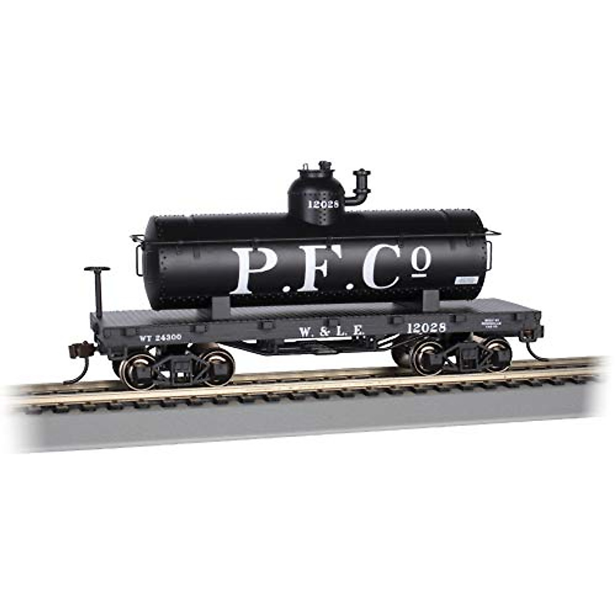 Bachmann Trains - Old-Time Tank Car - Wheeling & Lake Erie #129 - HO Scale,Silver