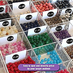 Cosmmap 12 Sheets Vending Machine Price Labels, 1440pcs Snack Vending Machine Labels Stickers, Soda Beverage Price Labels Stickers $1.00 $1.25 $1.50 $1.75 $2.00 $2.50 Black for Business Stores(Black)