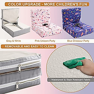 Toddler Booster Seat for Dining Table, Kids Child Baby Booster Seat for Table with Backrest, Adjustable Straps Safety Buckle, Waterproof Washable, Non-Slip Bottom Booster Cushion