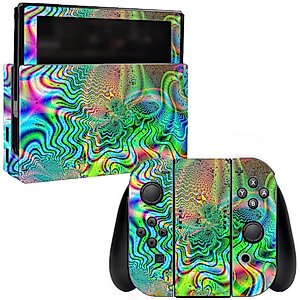 MightySkins Skin Compatible with Nintendo Switch - Psychedelic | Protective, Durable, and Unique Vinyl Decal wrap Cover | Easy to Apply, Remove, and Change Styles | Made in The USA