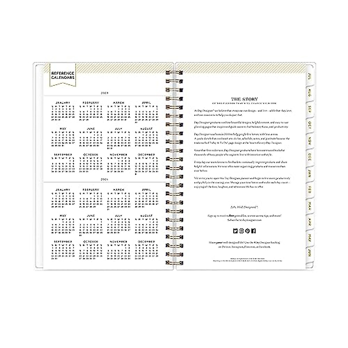 2023-2024 Day Designer Swiss Dot Blush Frosted Polypropylene Weekly/Monthly Academic Planning Calendar, 5" x 8", July 2023 to June 2024, 142497
