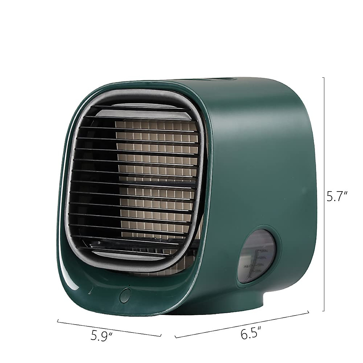 Fit Choice 3-IN-1 Portable Air Conditioner, 500 ML Evaporative Air Conditioner Humidifier Recharge USB , Air Conditioner Portable Personal Air Cooler Desktop Small Fan The Office, 3-Speed Mode (Green)