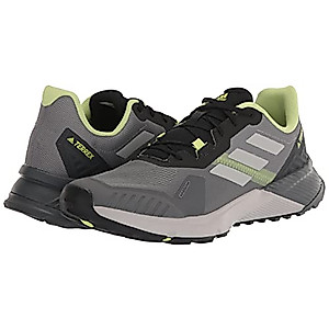 adidas Men's Terrex Soulstride Trail Running Shoes, Grey/Grey/Pulse Lime, 10.5