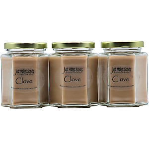 3 Pack - Clove Scented Candle | Warm and Spicy Ground Cloves | Hand Poured in The USA by Just Makes Scents