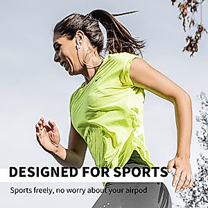 Woyinger Strong Magnetic Airpods Strap, Silicone Anti-Lost Cord Sports Lanyard with Extra Tangle-Free Cable Storage Case, Compatible with Airpods 3rd / 2nd Generation/Pro / 1(White)