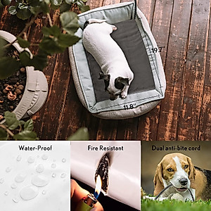 2023 New Outdoor Pet Heating Pad for Cat Dog, Heated Cat Mat Dog Mat with Auto Temperature, Pet Warming Pad Heated Cats Dogs House Heat Pet Cat Bed (S: 19.7'' x 11.8'', Gray)