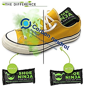 Charcoal Shoe Deodorizer Inserts - Shoe Odor Eliminator - Activated Charcoal Shoe Deodorizer Bags to Absorb Shoe Smell - Pack of 4 Shoe Smell Eliminator with Nail Clippers