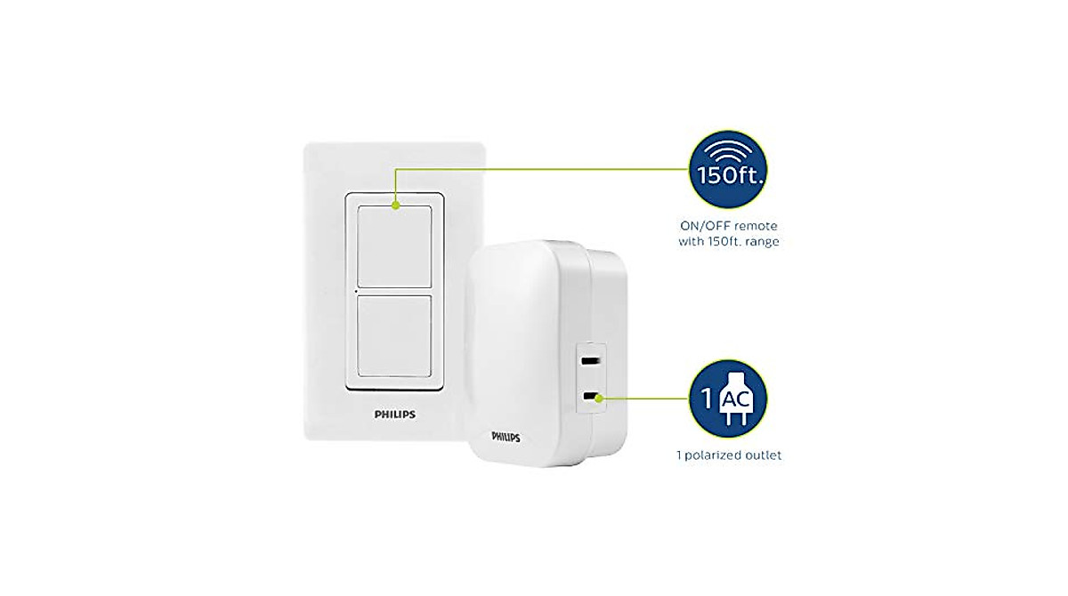Philips Wireless On/Off Switch with 150ft Range | Smart Home Automation