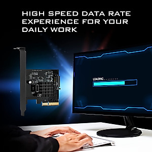 EZDIY-FAB USB3.2 Gen2x2 Type-E Front Panel Internal Expansion Card 20 Gbps PCI Express 3.0 X4 Adapter for Desktop PCs (ASM3242)