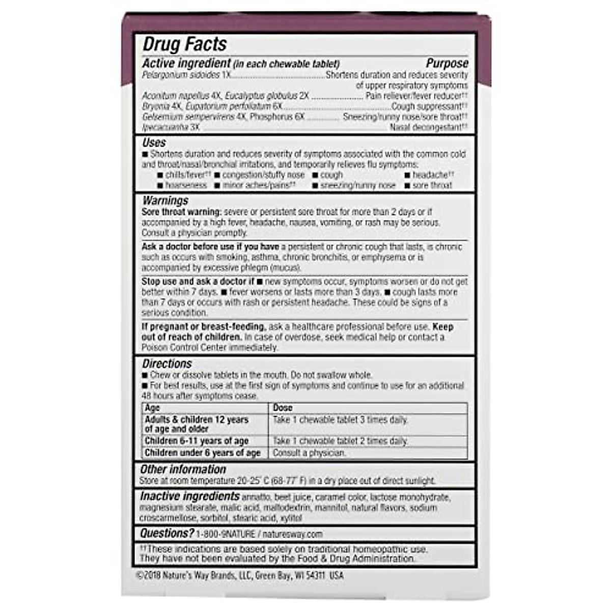 Natures Way Umcka Berry Chew, 20 ct