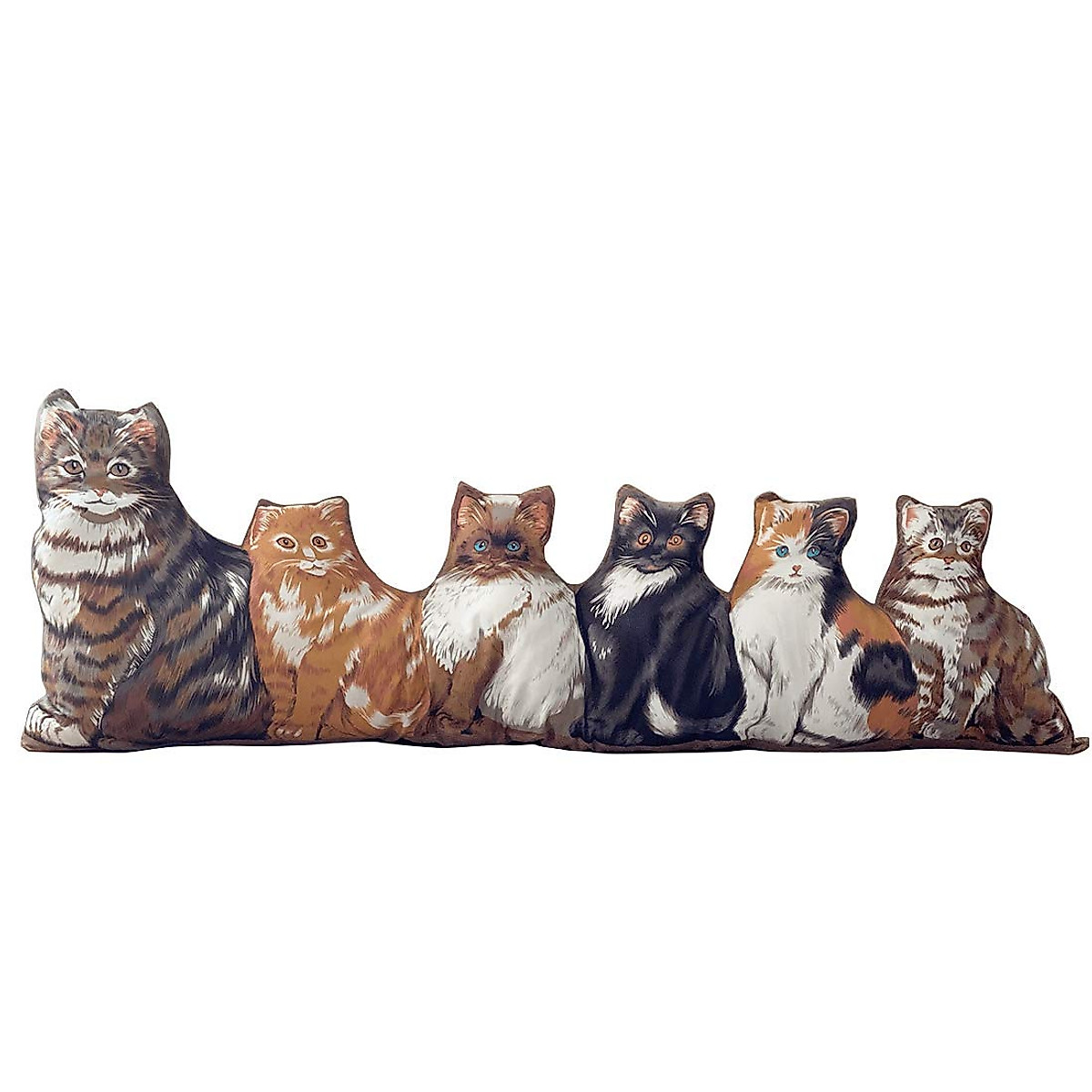 Lily's Home Door Draft Stopper and Air Seal Gap Blocker, Fits 36 Inch Wide Flush Doors, Ideal Solution for Cold or Hot Air Drafts, Cat Lovers Design (37" Wide, 2 Lbs. Weight)