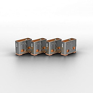 Lindy USB Port Blocker - Pack of 10 - Orange 40463