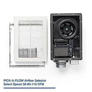 Panasonic FV-0511VH1 WhisperWarm DC Bathroom Fan with Heater - Simplified Ventilation and Heat - 50-80-110 CFM