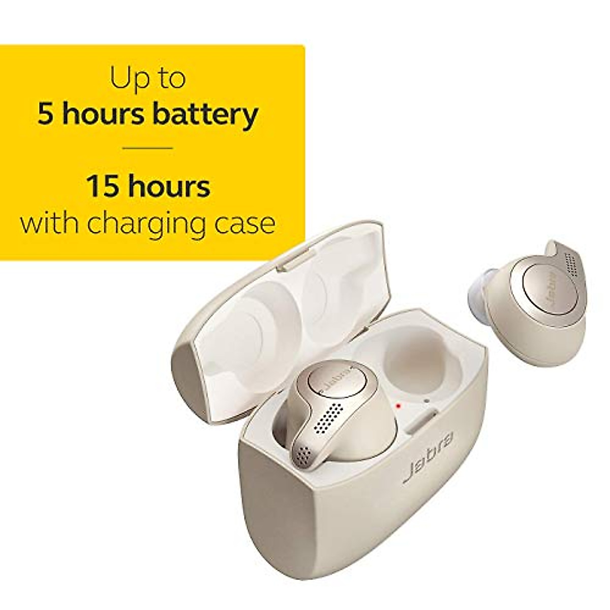 Jabra Elite 65t Earbuds – Alexa Built-in, True Wireless Earbuds with Charging Case, Gold Beige – Bluetooth Earbuds Engineered for The Best True Wireless Calls and Music Experience