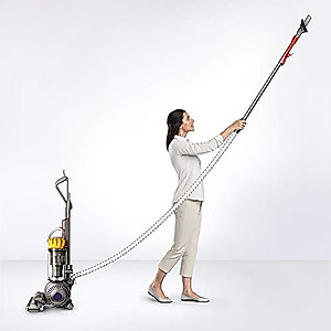 Dyson Ball Multi Floor, Upright Vacuum Cleaner, Powerful Suction, HEPA Filter, Self Adjusting Cleaner Head, Instant Release Wand, Bagless, Width Cleaning Path, Iron/Yellow, Bundle W/GM Cleaning Brush