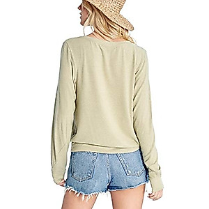 Wildfox Women's Baggy Beach Long Sleeve Pullover Sweatshirt, Basil, Medium