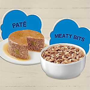 Purina Friskies Ocean Favorites Wet Cat Food Pate and Meaty Bits Variety Pack With Salmon and Tuna - (24) 5.5 oz. Cans