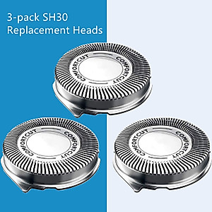 BECHY SH30 Replacement Heads for Philips Norelco Series 3000, 2000, 1000 Shavers and S738, Compatible with Philips ComfortCut Blades Shaving Heads Like S1560 S3310