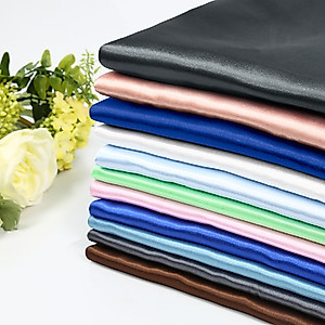 DLCFLF Grey Satin Fabric by The Yard, 2 Yards Charmeuse Satin Fabric 60 Inch Wide, Silky Satin Fabric for Bridal, Wedding, DIY Crafts, Sewing, Costumes, Shiny Cloth Fabric