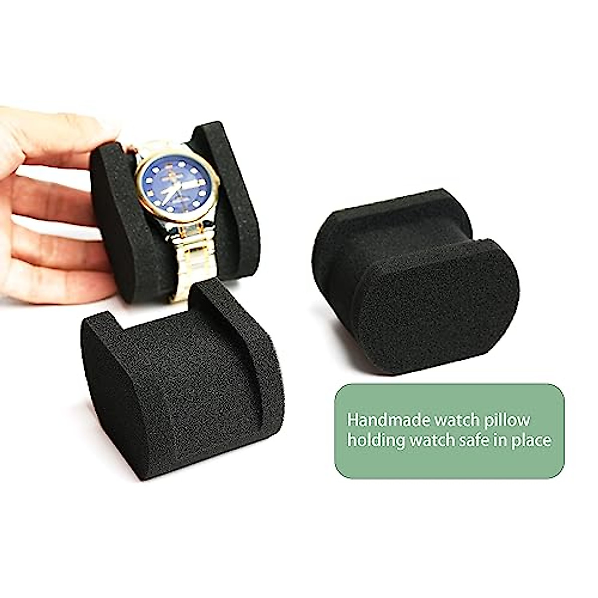 RIGICASE Aluminum 5 slots Hard men's watch box case, Luxury watch display storage organizer box with soft foam pillows snug fit all size watches up to 60mm face