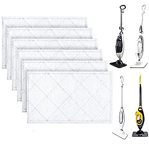 Fineiva Light n Easy Anti-Curl Steam Mop Pads for 7688-2 7688ANW 7688ANB S3601, Steamer Mop Replacement Pads for S6 S15, Disposable Reusable Microfiber Cleaning Cloths