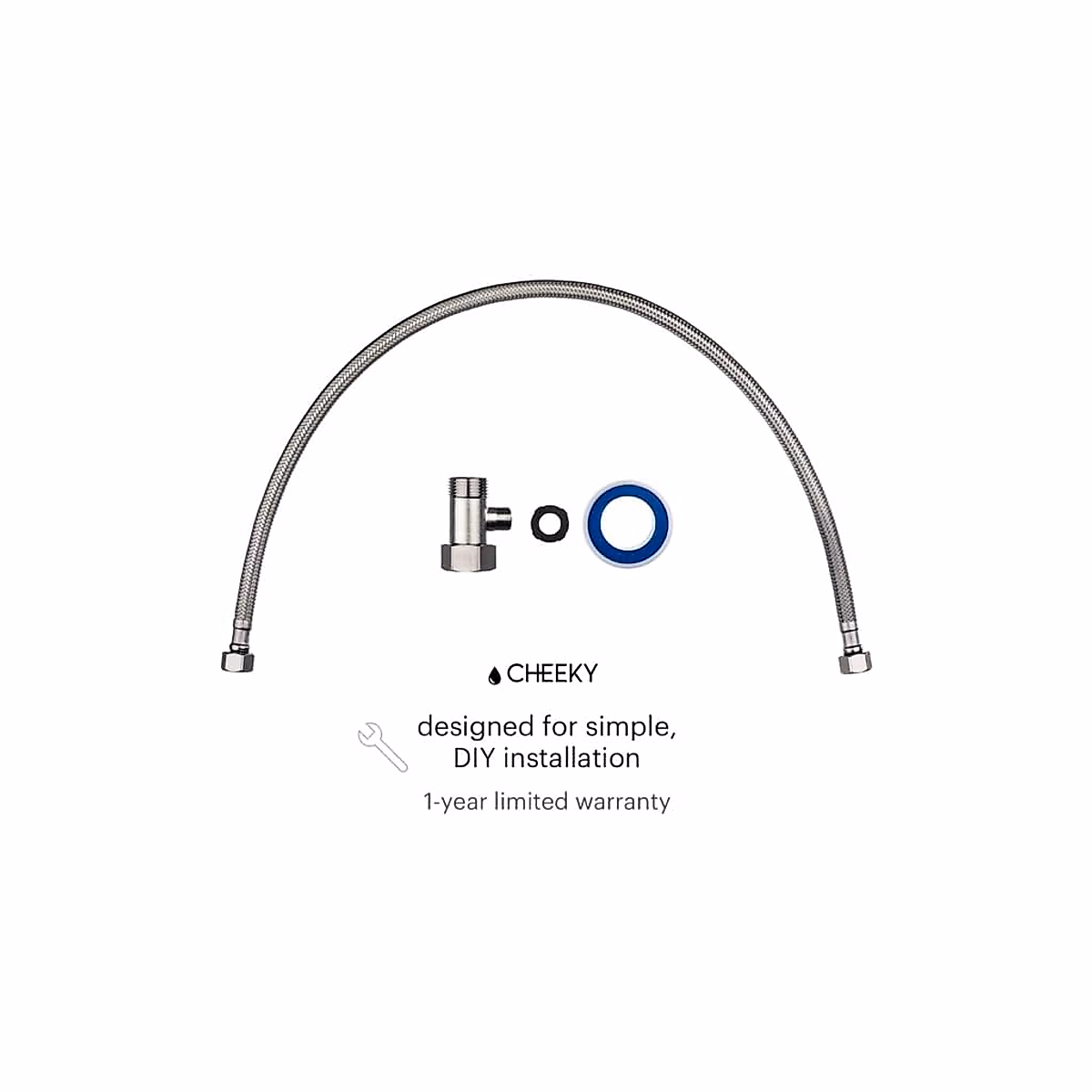 CHEEKY Bidet Toilet Seat Attachment - Non-Electric Bidet Attachment for Toilet Seat - Ultra-Slim Self Cleaning bidet - Adjustable Water Pressure Nozzle, Angle Control & Easy Home Installation