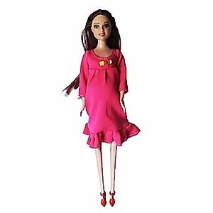 Kunhe Rose Red Real Pregnant Doll Have a Baby In Her Tummy Mom Doll