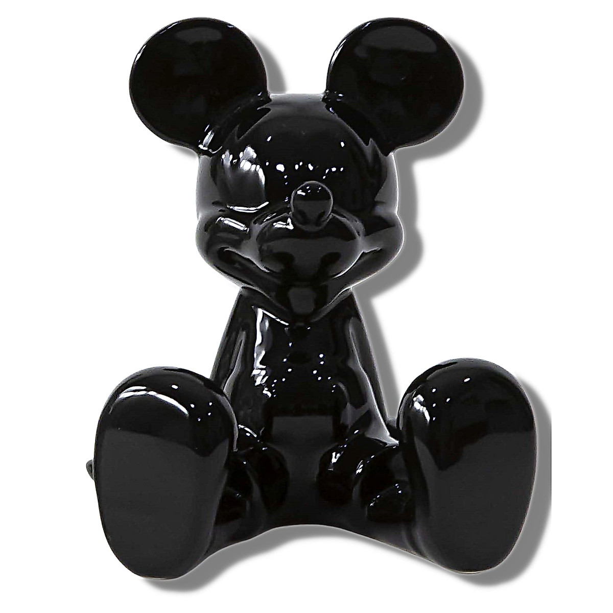 Jerry Leigh Sitting Mickey Mouse Black and White Salt and Pepper Shaker Set, Cute Disney Ceramic Shakers Kitchen Accessories and Decor, Set of 2