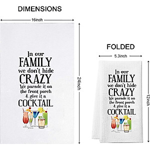 TSOTMO Cocktail Drinking Gift in Our Family We Give It A Cocktail Kitchen Towel Dish Towel (give it a Cocktail Towel)