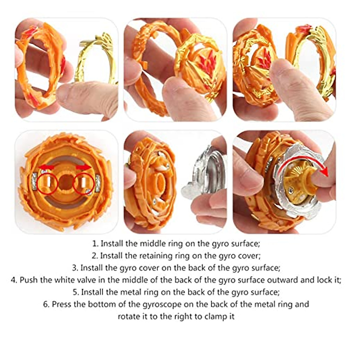 Spinning Top Toys - Bey Burst Starter Gold B-190 Dynamite Belial. Nx. Vn -3 Booster Battling Toys Gaming Tops Gyro Brust Toy (B-190)