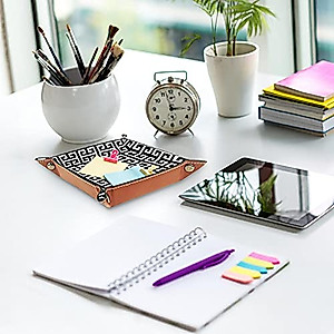 Tradition Greek Key Pattern Accessories Storage Tray for Travel, Home or Office