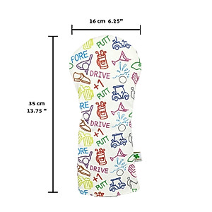 Foretra - Limited Edition Golf Icons Pattern - Driver Head Cover - Tour Quality Golf Club Cover - Style and Customize Your Golf Bag