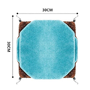 Small Animal Hammock Small Pet Cage Hanging Hammock Swinging Bed Warm Plush 3 Tier Hanging Bed Nap Sack Swing Bag Ferret Squirrel Hamster Rat Playing Sleeping Sugar Glider Squirrel Chinchilla Hideout