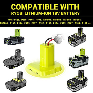 Power Wheel Adapter for Ryobi One+ 18V P108 P107 P102 P100 Li-ion & Ni-Cd Battery,Power Connector for Rc Toy & Car,12 Gauge Robotics Rc Truck（with 30A Fuse & Switch & Wire terminals）（1 Pack